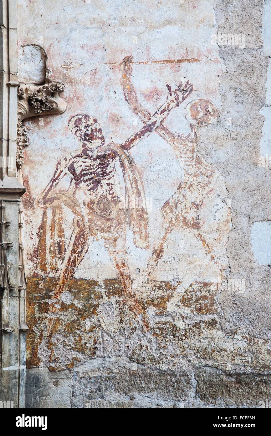 Mural, Sanctuary of Rocamadour, Lot, France Stock Photo - Alamy