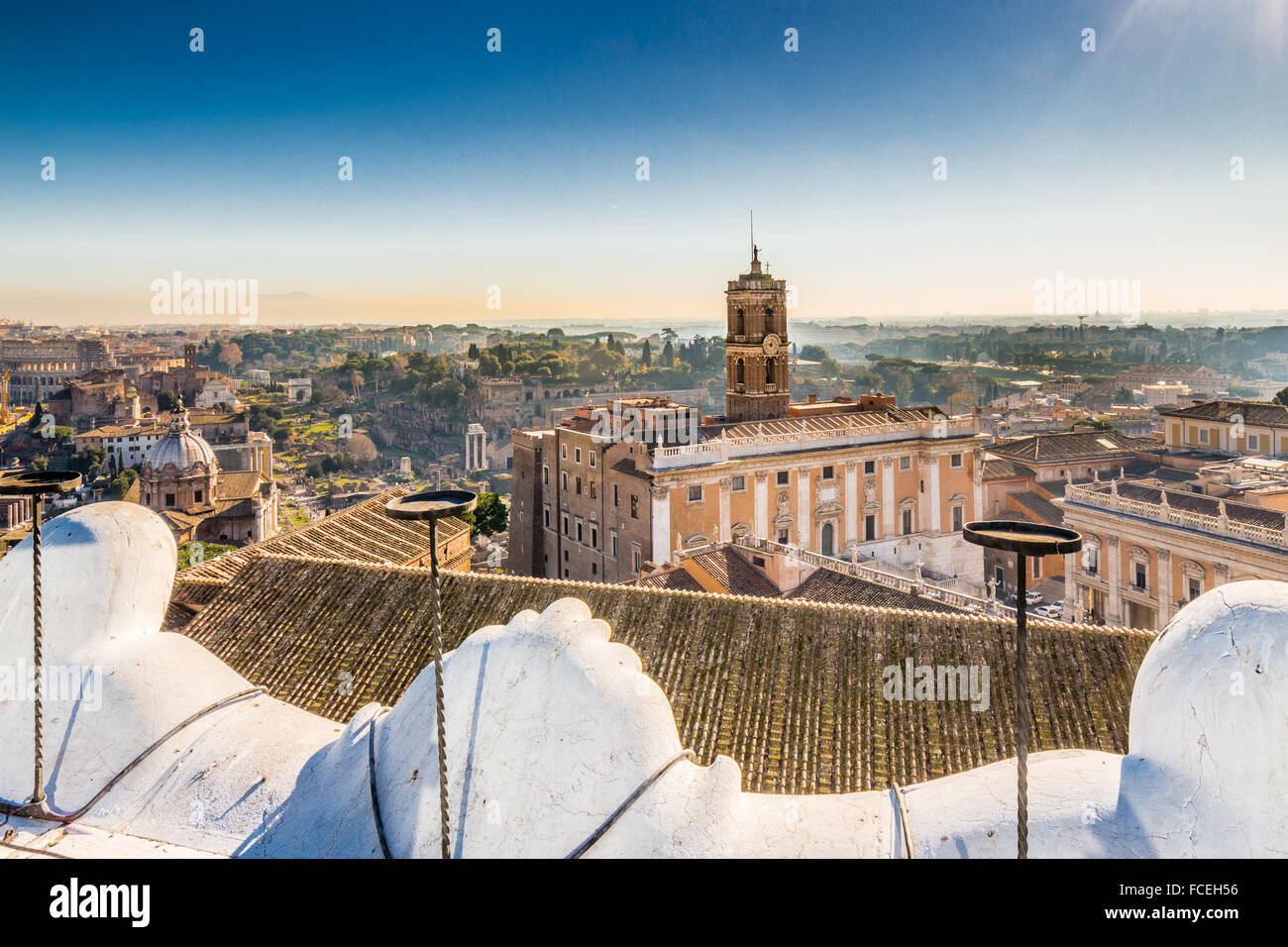 ancient roofs of Rome, Italy Stock Photo - Alamy
