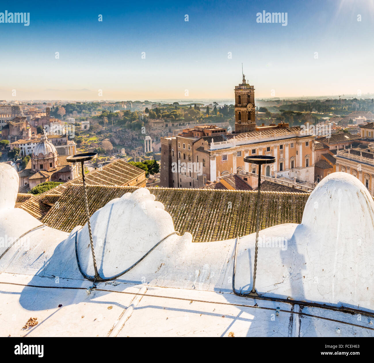 ancient roofs of Rome, Italy Stock Photo - Alamy