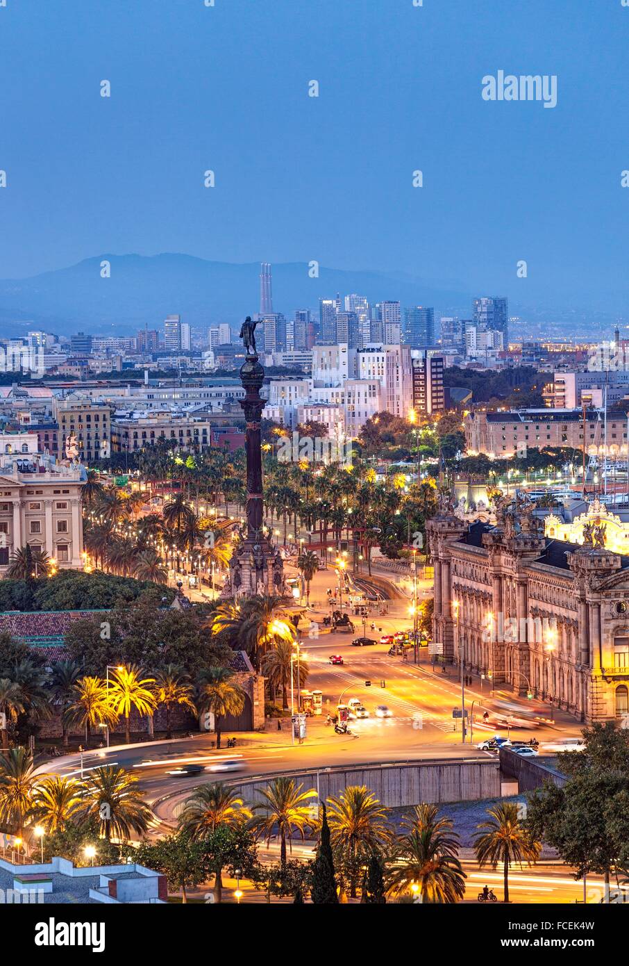 Barcelona overview. Barcelona, Spain Stock Photo - Alamy