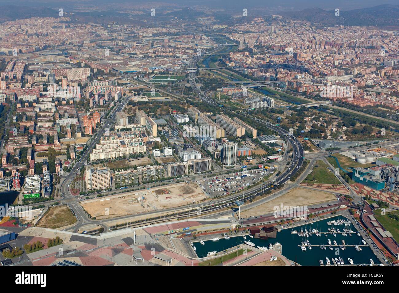 Barcelona overview. Barcelona, Spain Stock Photo - Alamy