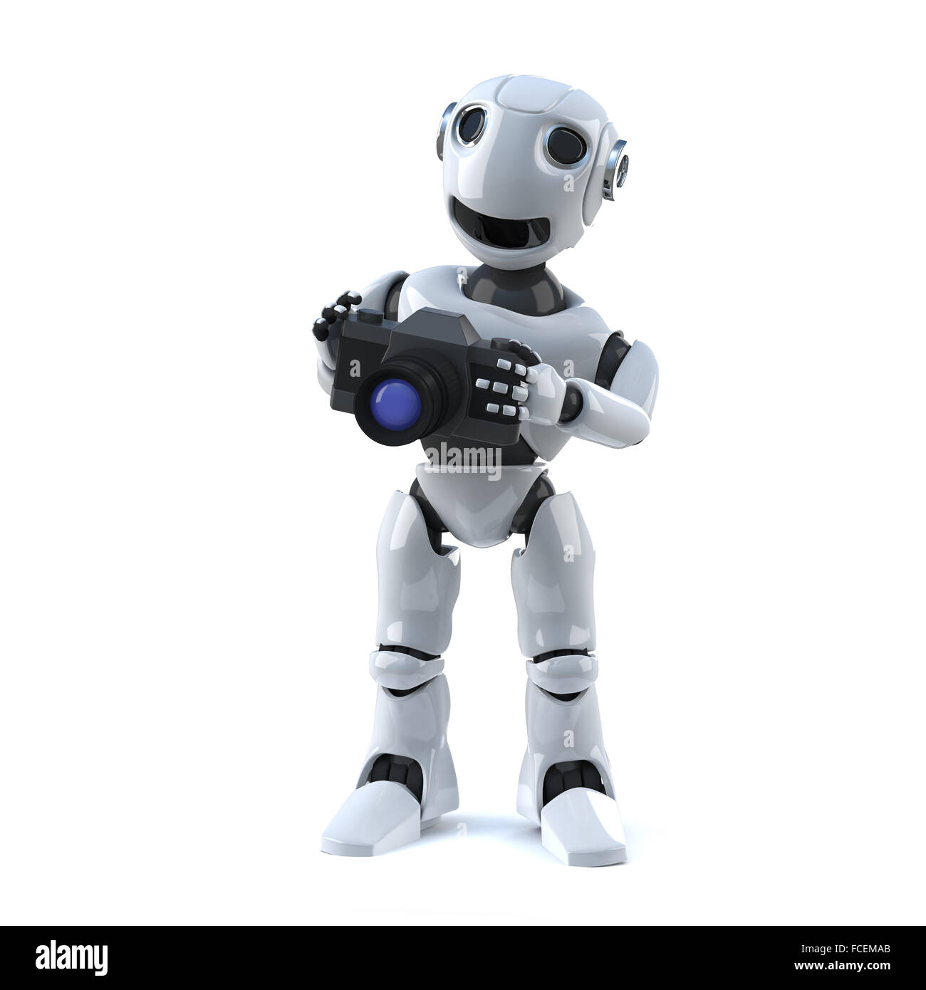 Robot using technology Cut Out Stock Images & Pictures - Alamy