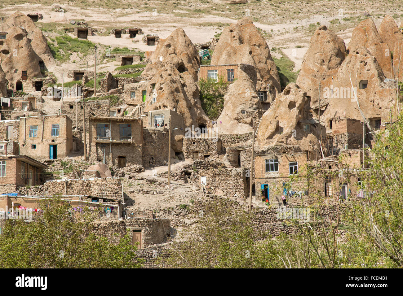 man made cliff dwellings in Kandovan, Iran Stock Photo - Alamy