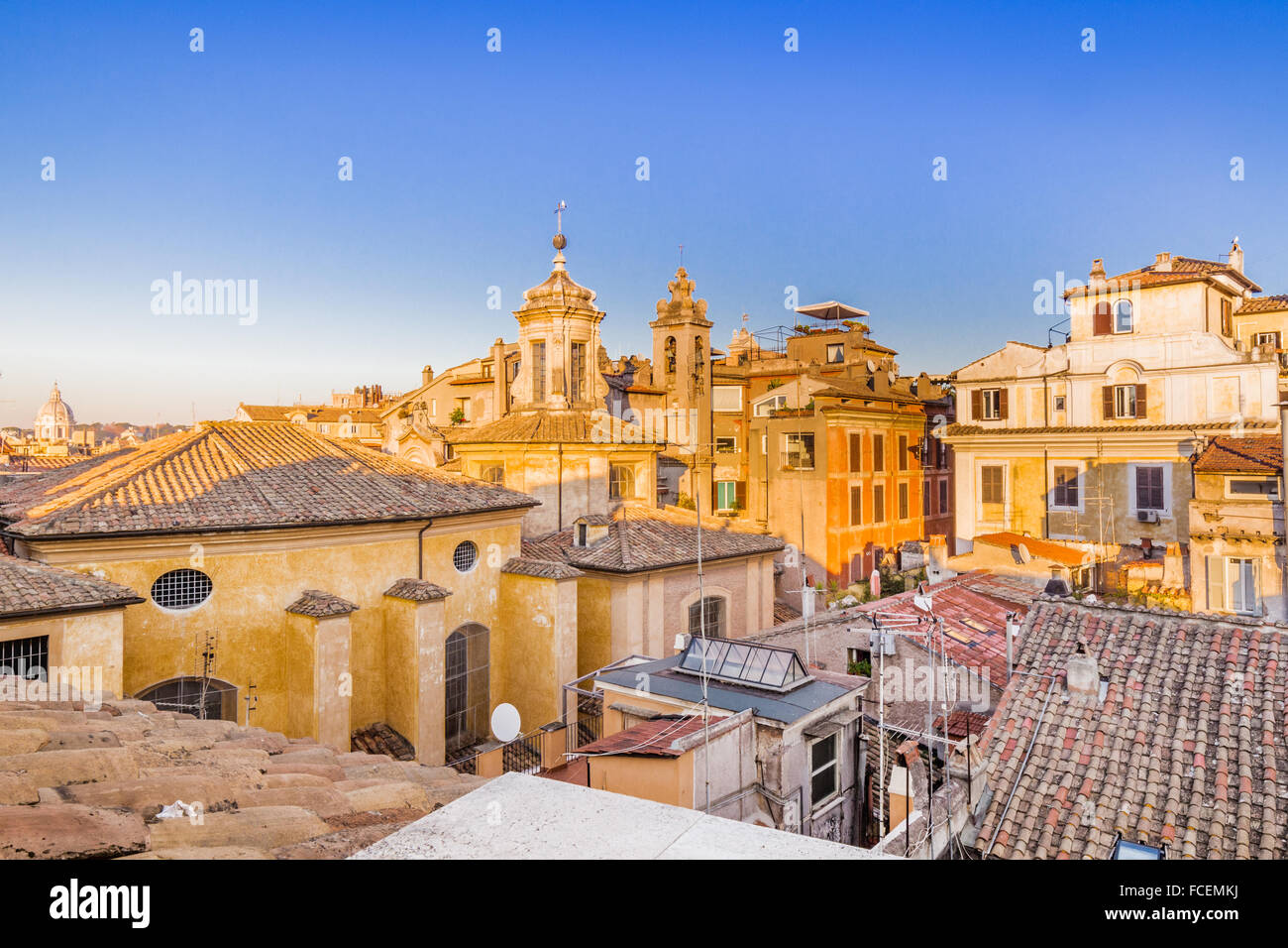 ancient roofs of Rome, Italy Stock Photo - Alamy