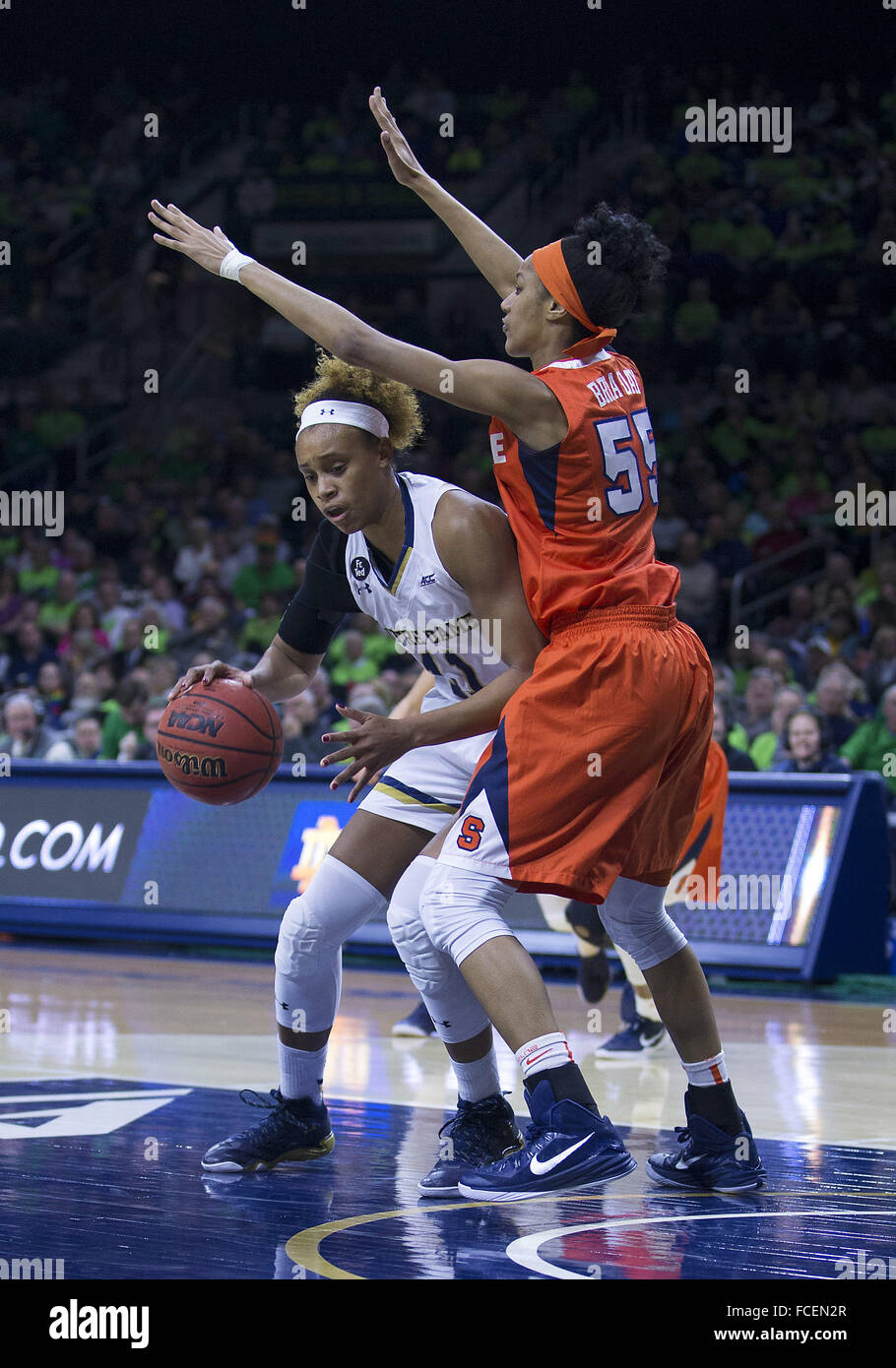 South Bend, Indiana, USA. 21st Jan, 2016. Notre Dame forward Brianna ...