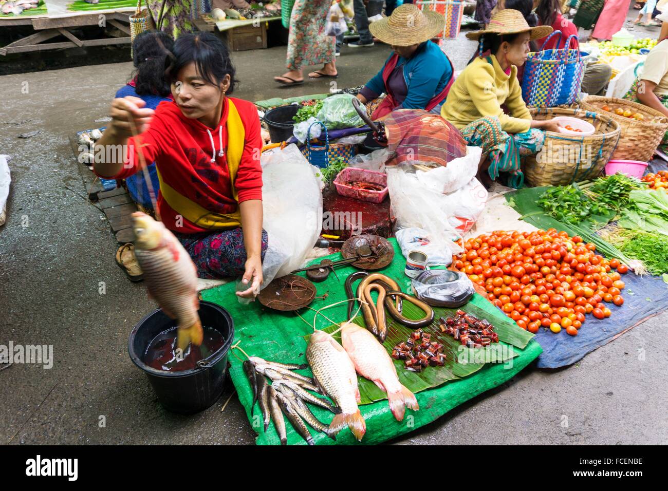 Nyaung Shwe. Myanmar Stock Photo - Alamy