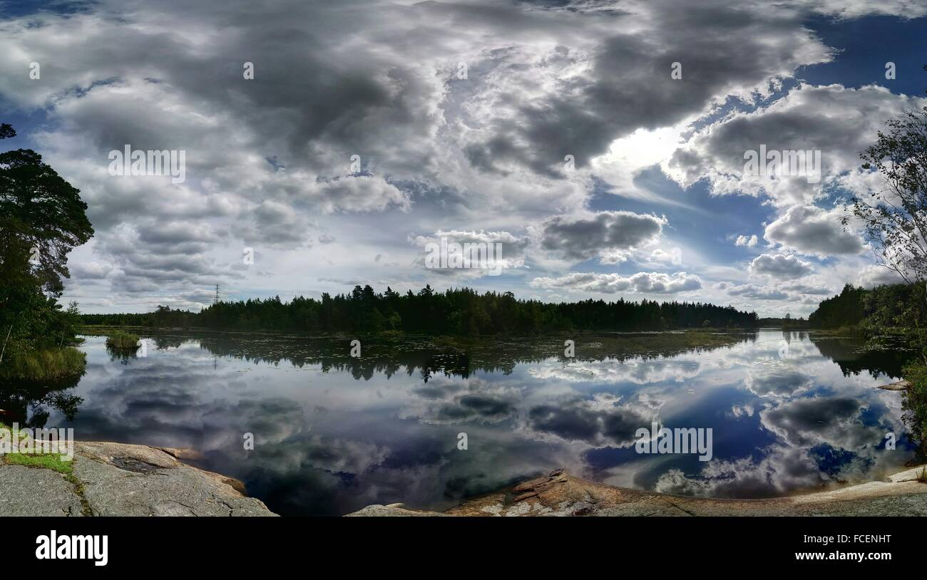 Clouds Over Lake Stock Photo - Alamy