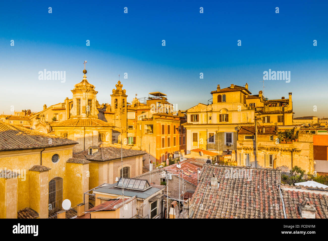 ancient roofs of Rome, Italy Stock Photo - Alamy