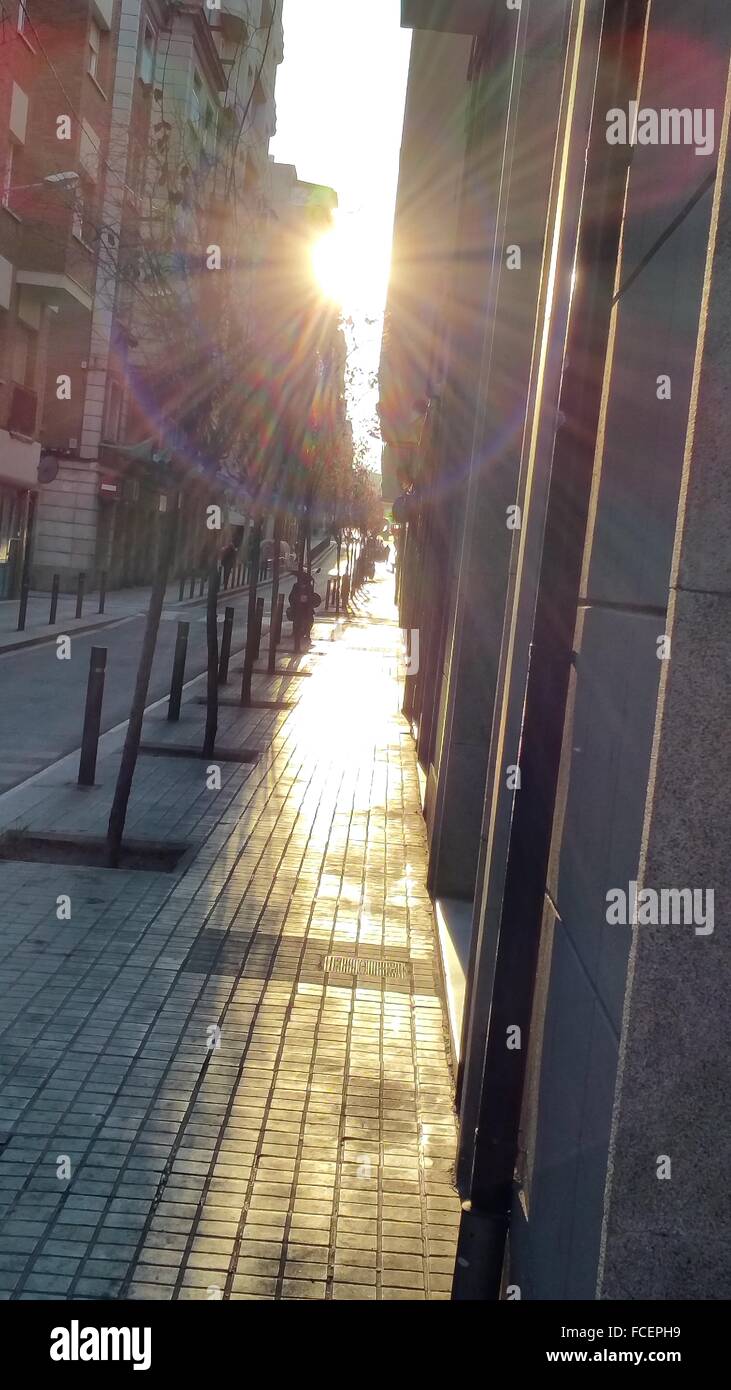 Sidewalk street, Barcelona Stock Photo - Alamy