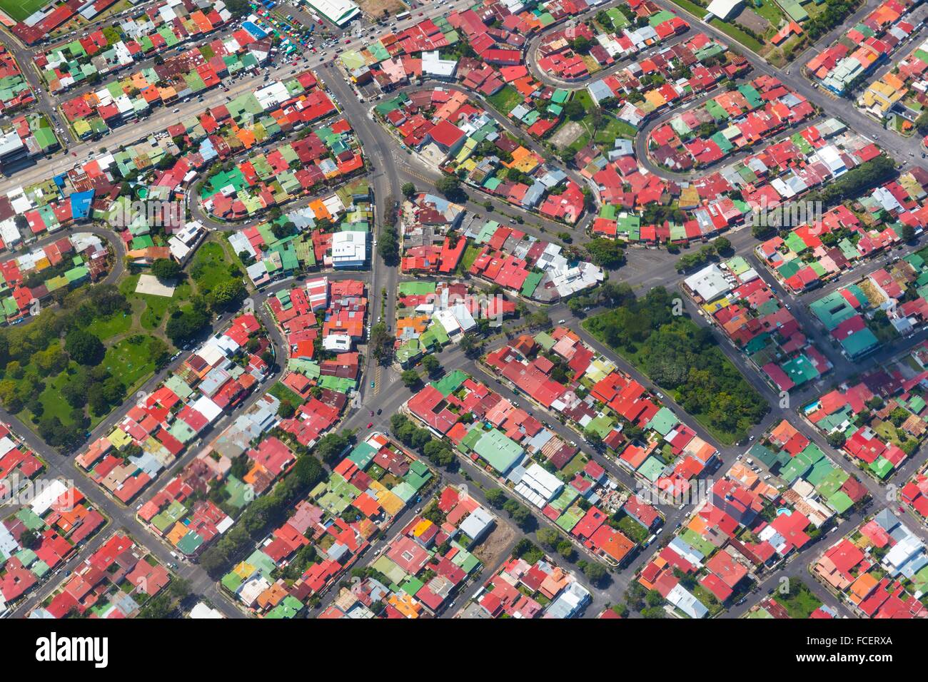 Aerial view, San Jose, Costa Rica, Central America, America Stock Photo ...