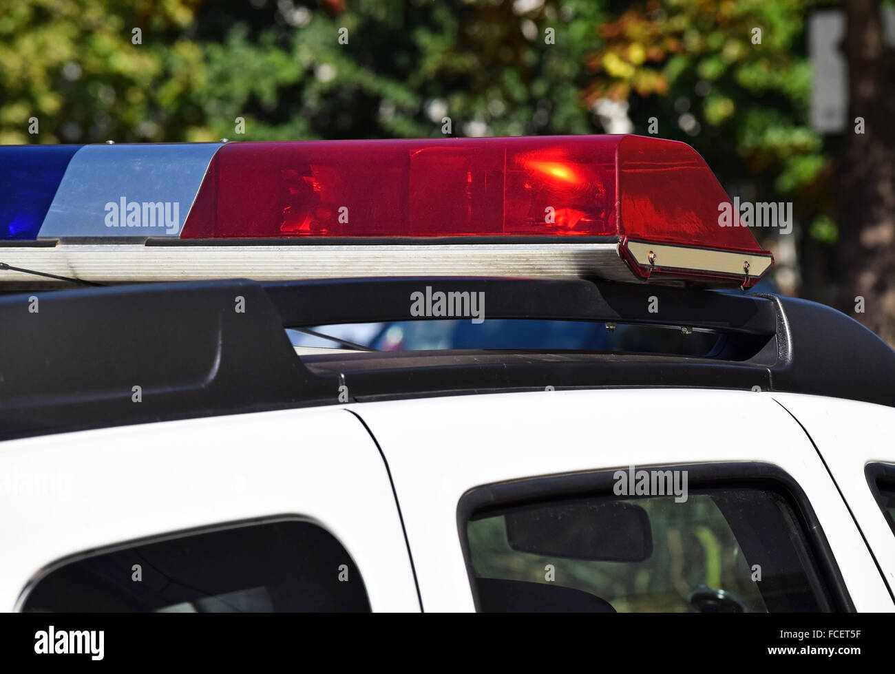 Police car lights Stock Photo - Alamy