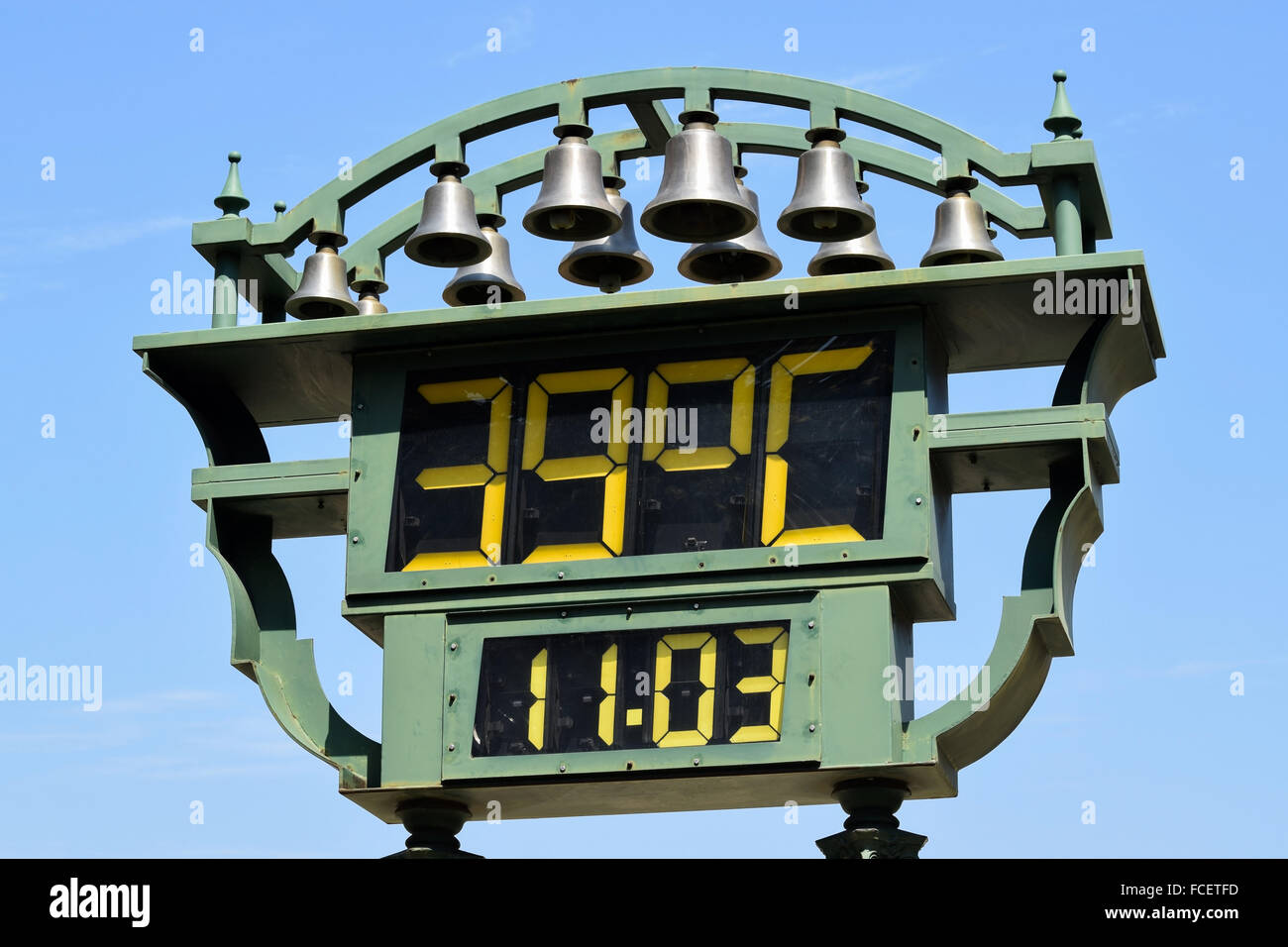 Time and temperature display hi-res stock photography and images - Alamy