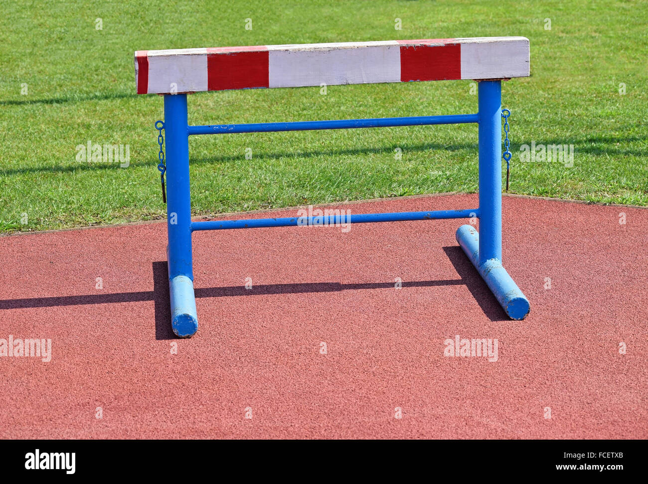 Hurdle racing track Stock Photo - Alamy