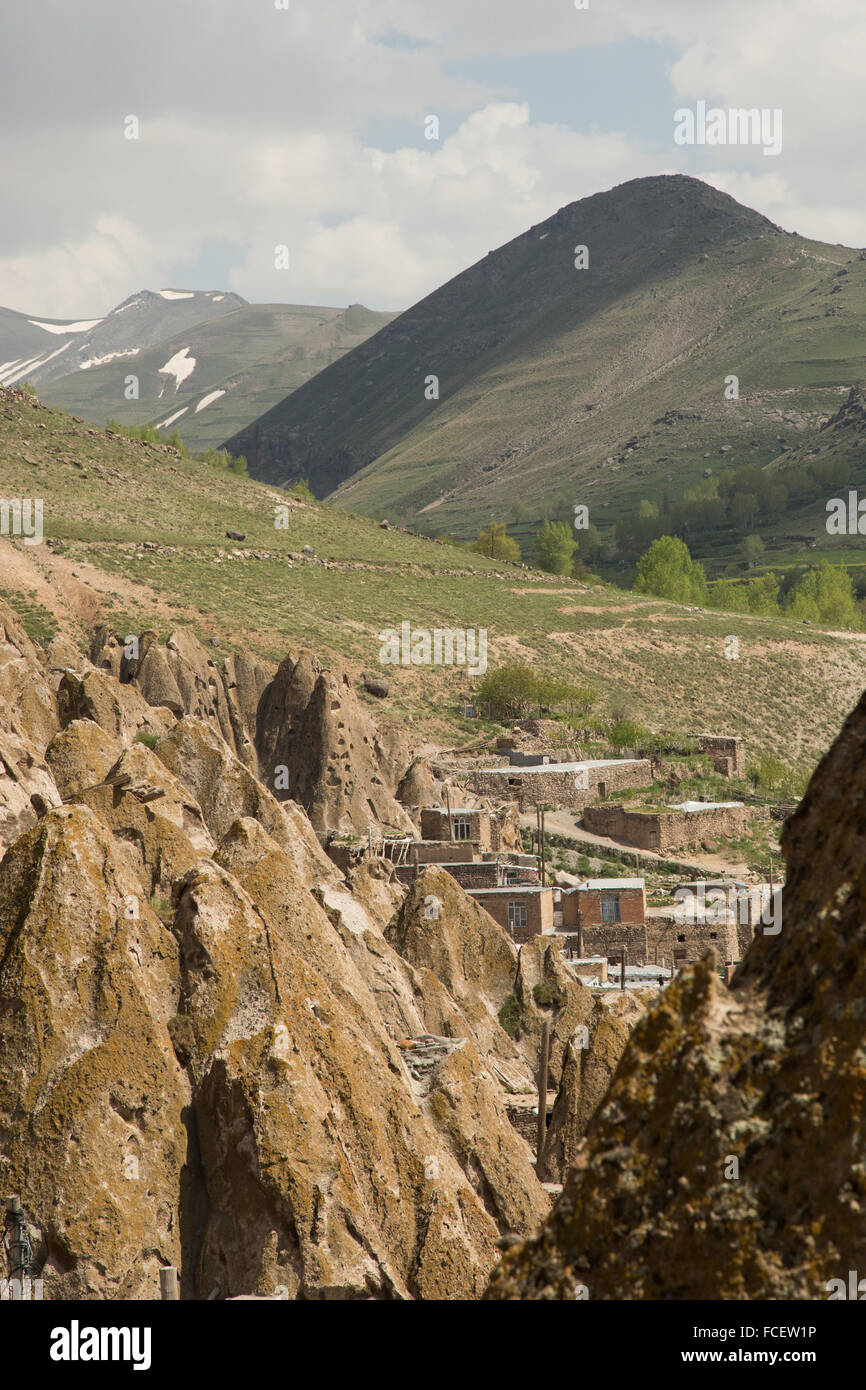 man made cliff dwellings in Kandovan, Iran Stock Photo - Alamy