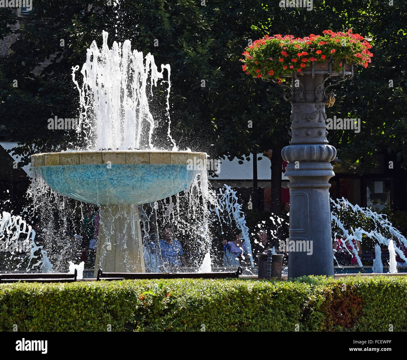 Fountain in the park Stock Photo - Alamy