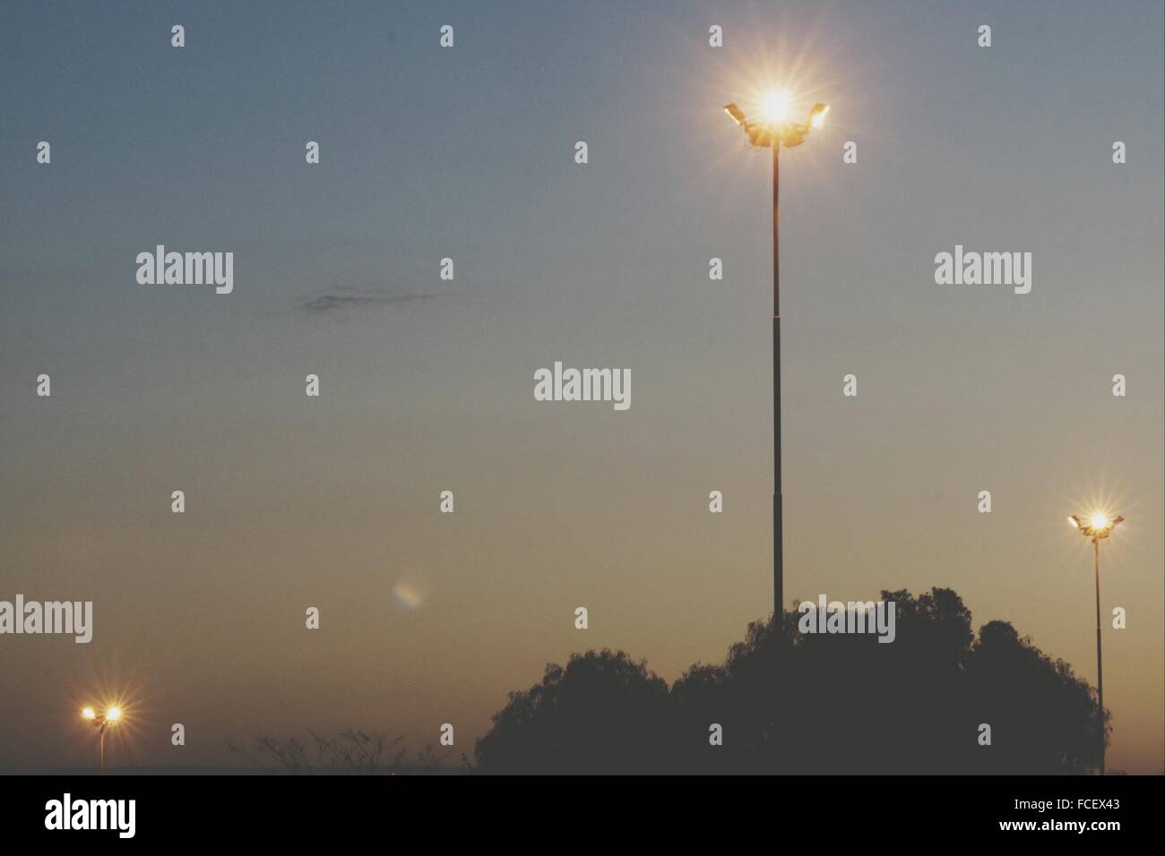 Street Lights At Dusk Stock Photo - Alamy