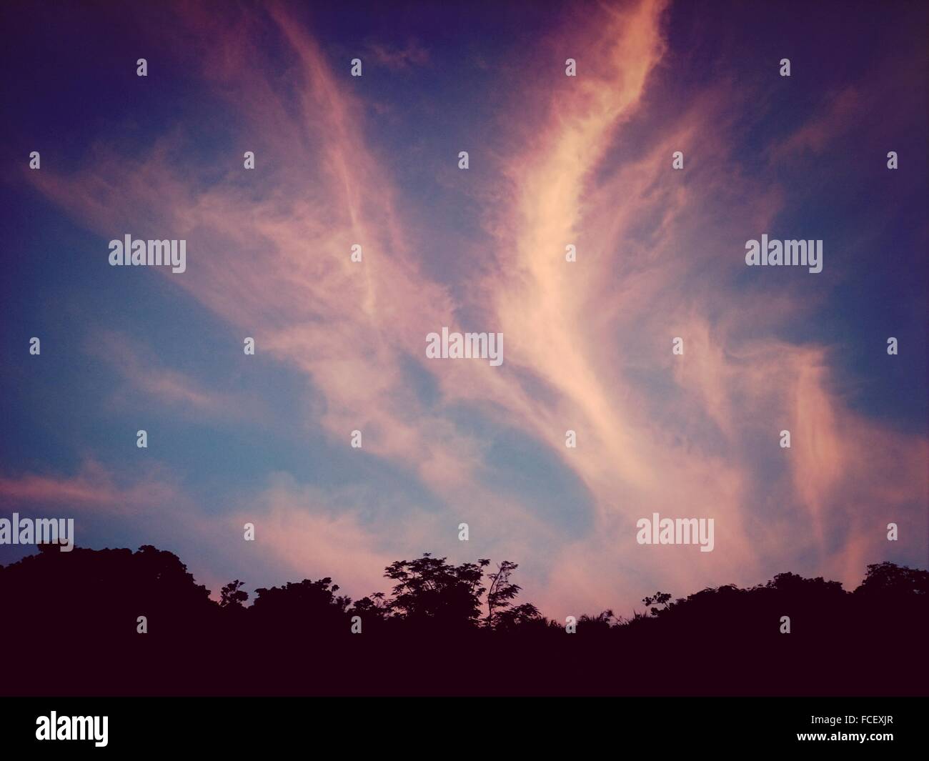 Sunset Sky With Clouds Stock Photo - Alamy
