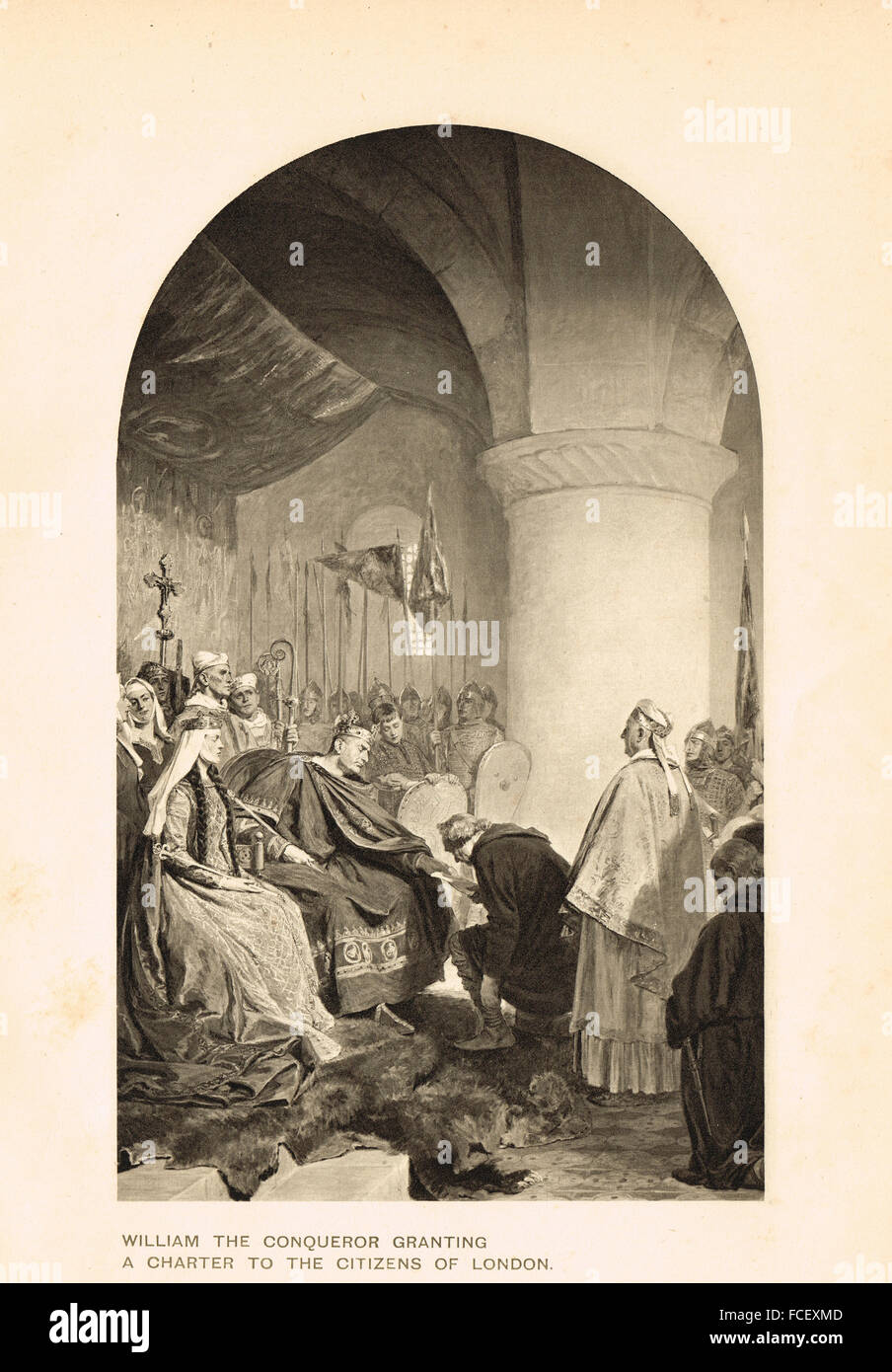 William the Conqueror granting a charter to the citizens of the City of ...
