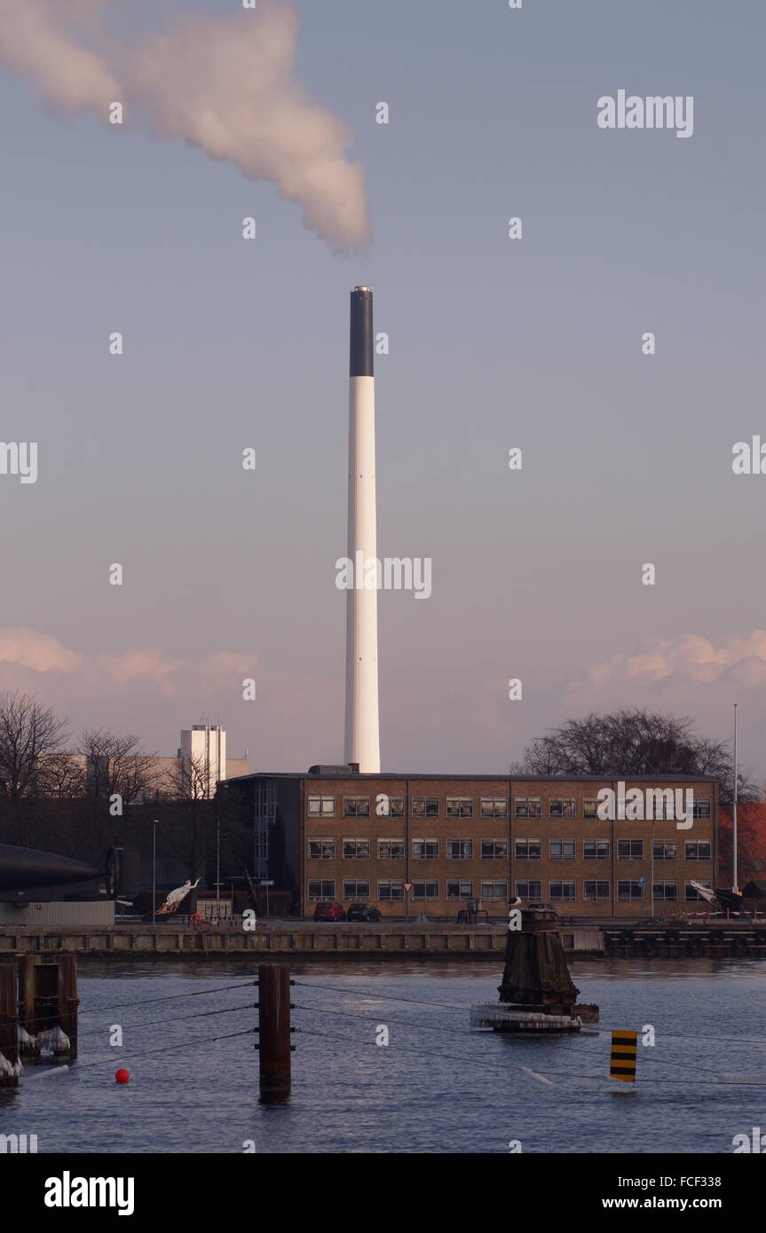 Factory chimney with smoke Stock Photo - Alamy