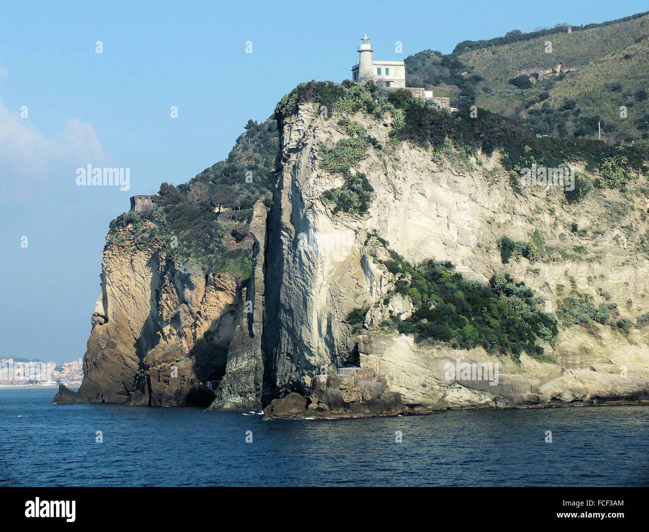 The promontory of Cap Misenum forms the boundary of the Gulf of Naples ...