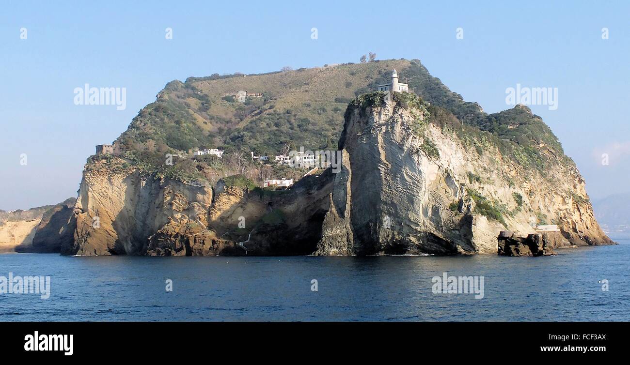 The promontory of Cap Misenum forms the boundary of the Gulf of Naples ...