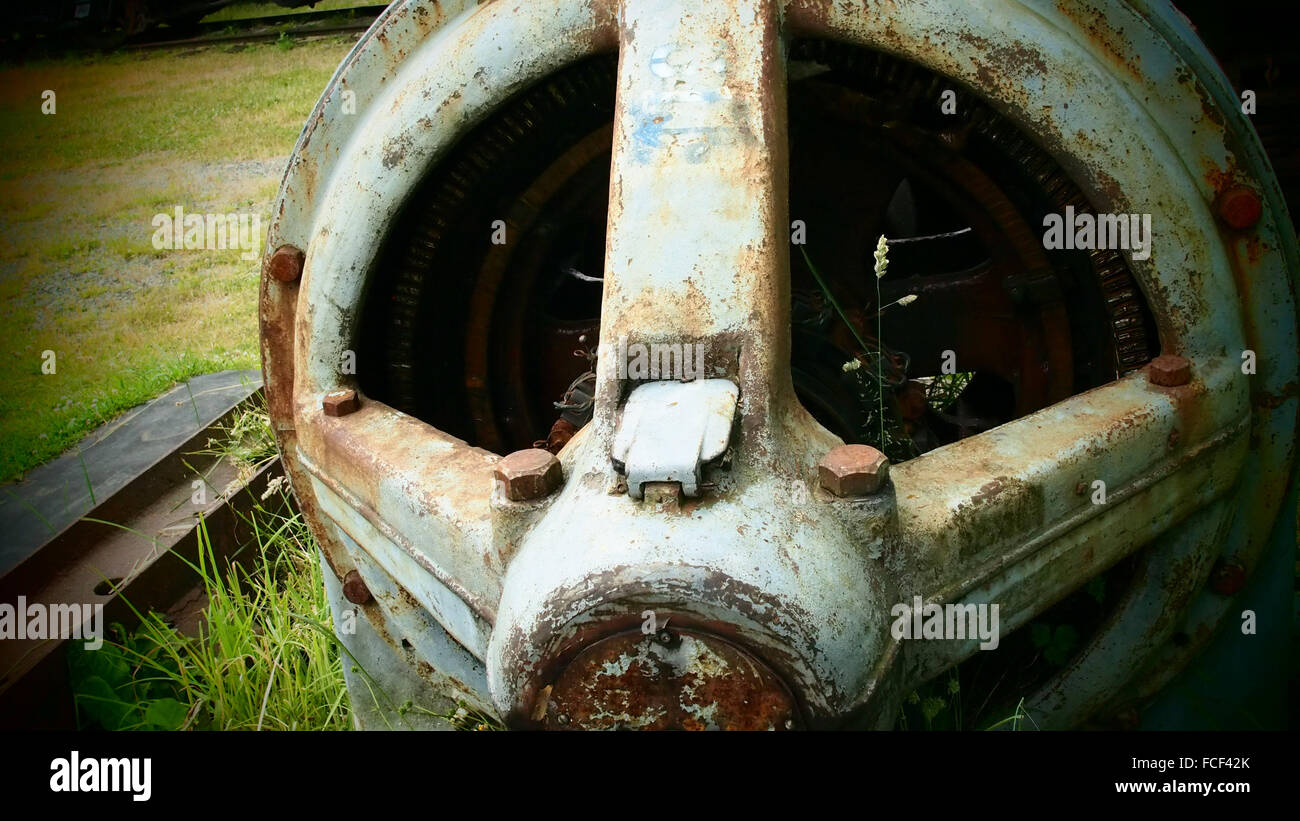 Old Rusty Machine Part On Field Stock Photo - Alamy