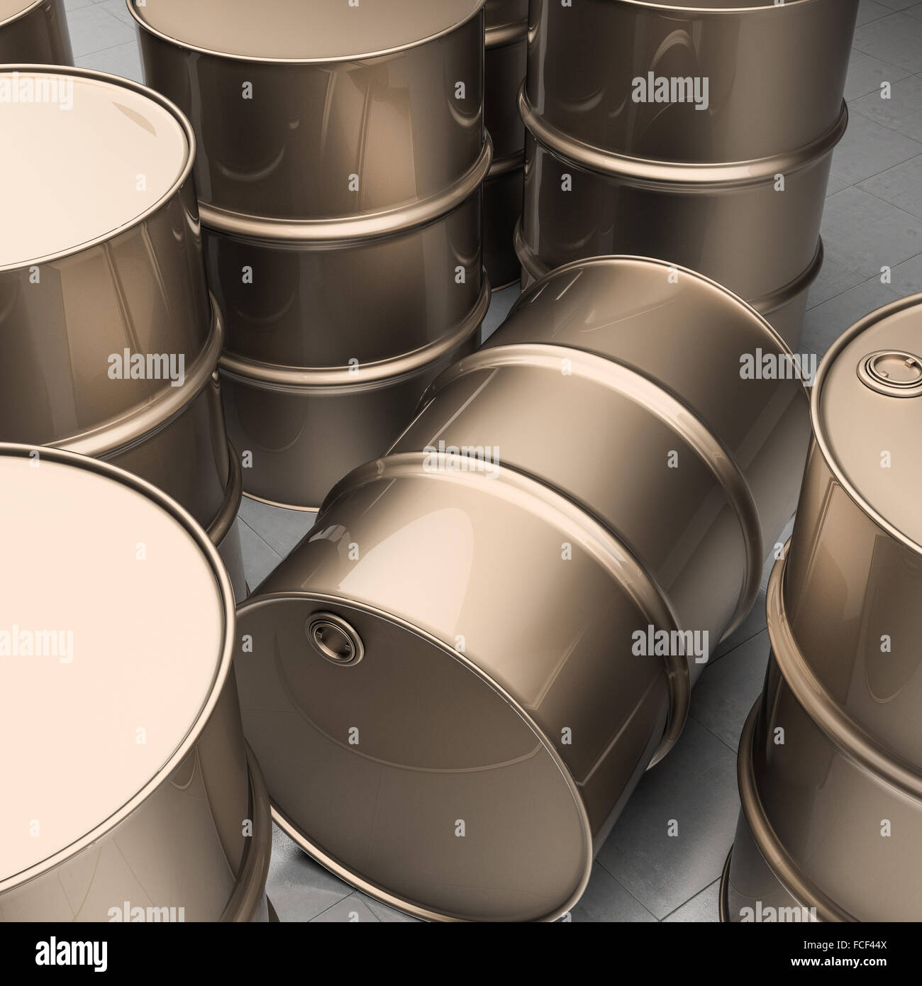 Stack of oil drums. Rows of sreel barrels Stock Photo - Alamy