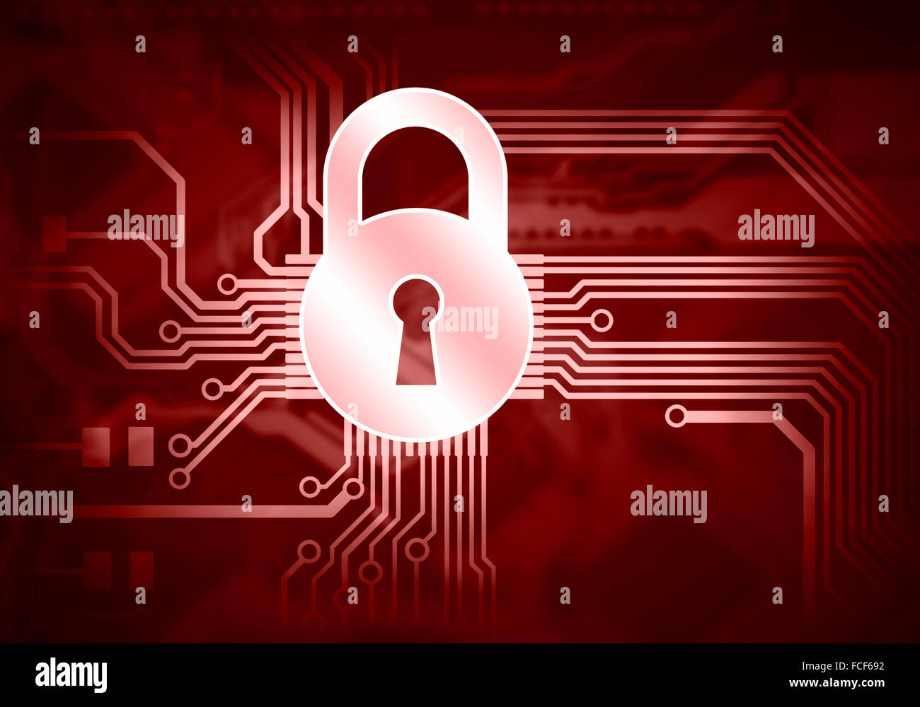 Lock symbol illuminated red hi-res stock photography and images - Alamy