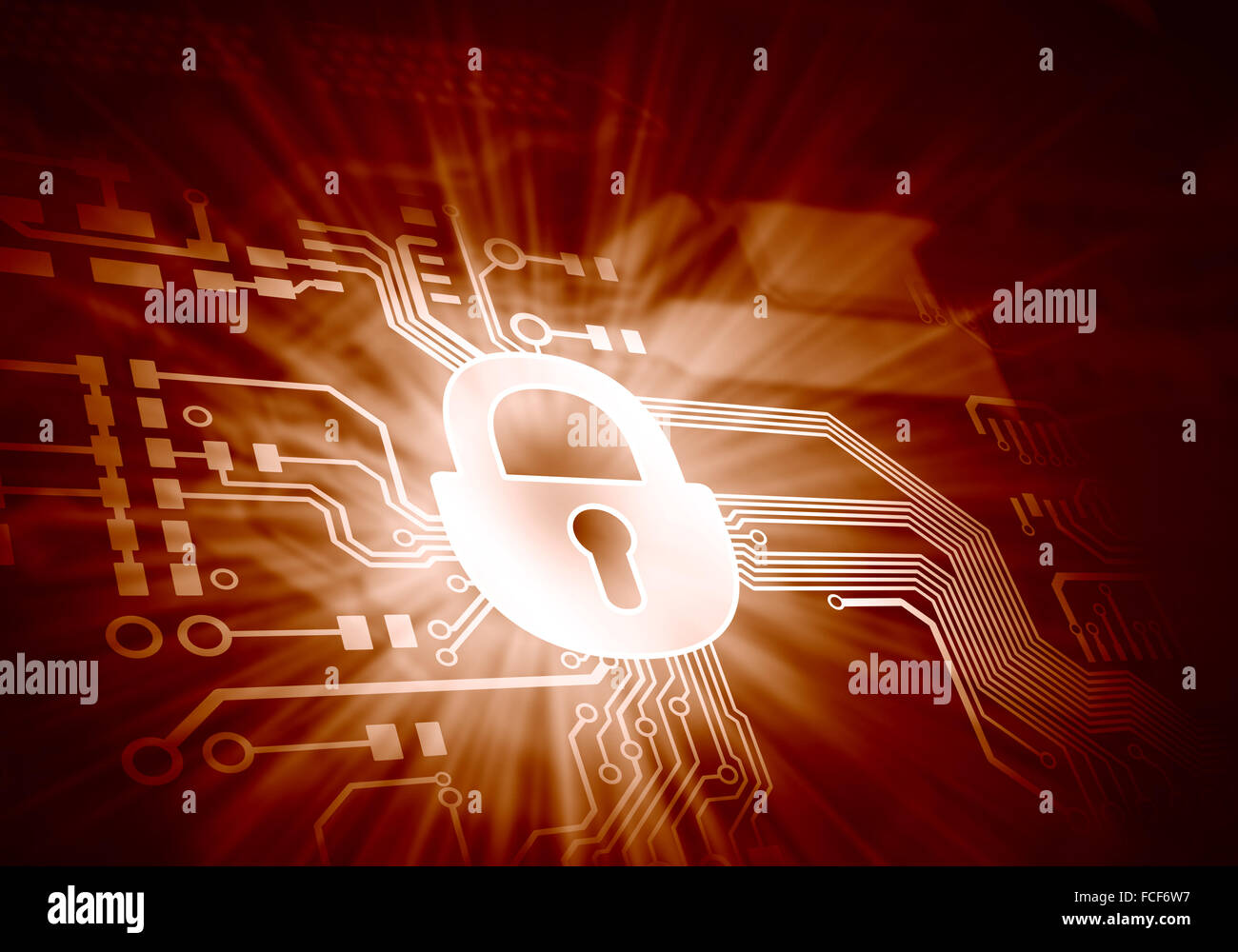 Lock symbol illuminated red hi-res stock photography and images - Alamy