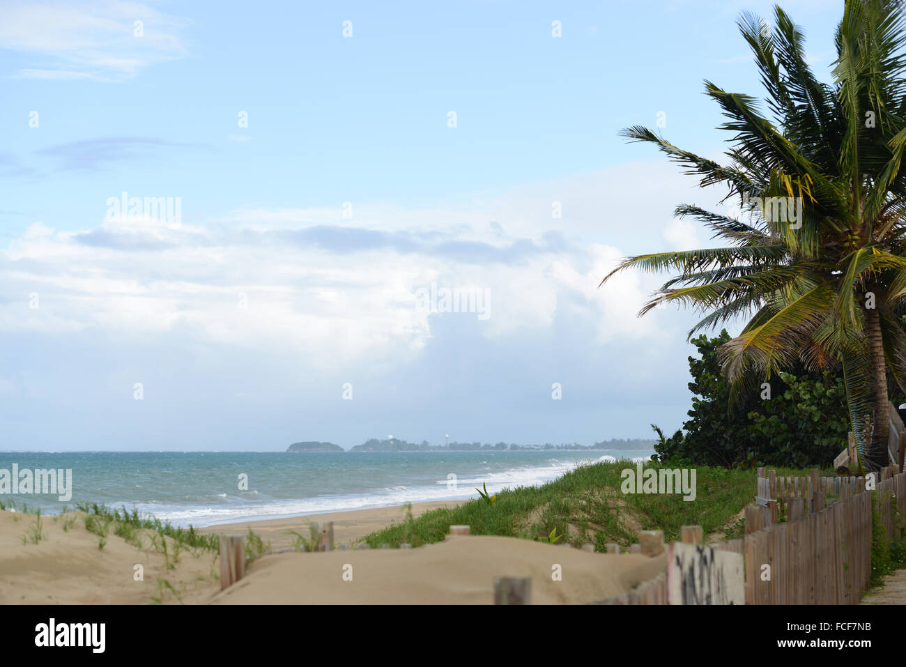 Dorado beach on a overcast and windy day. Dorado, Puerto Rico ...