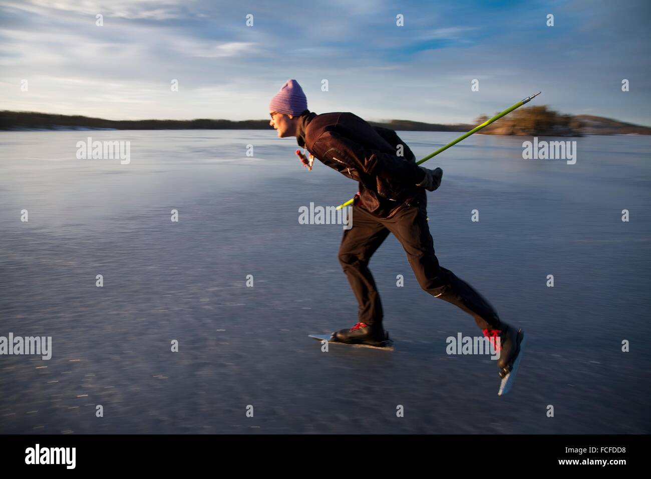 Sweden people lake skating hi-res stock photography and images - Alamy