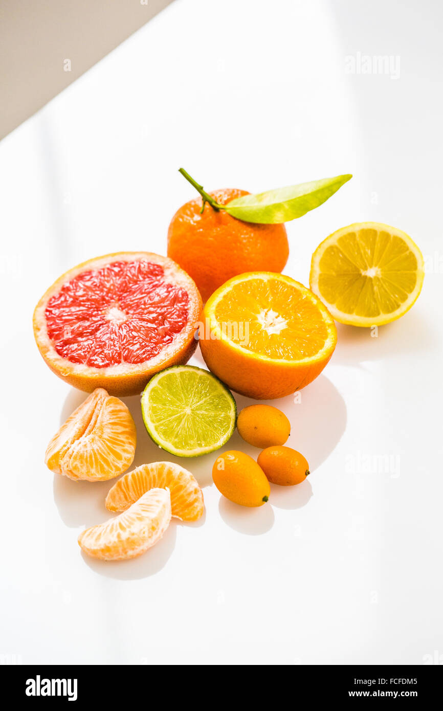 Citrus fruits assorted Stock Photo - Alamy