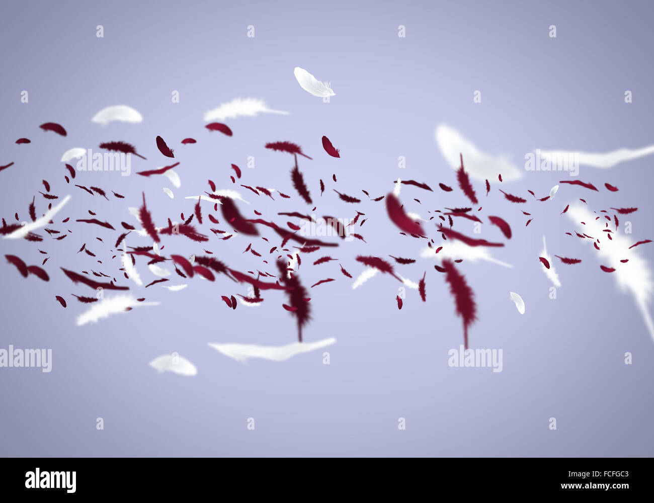 Abstract background image of feathers flying in air Stock Photo - Alamy
