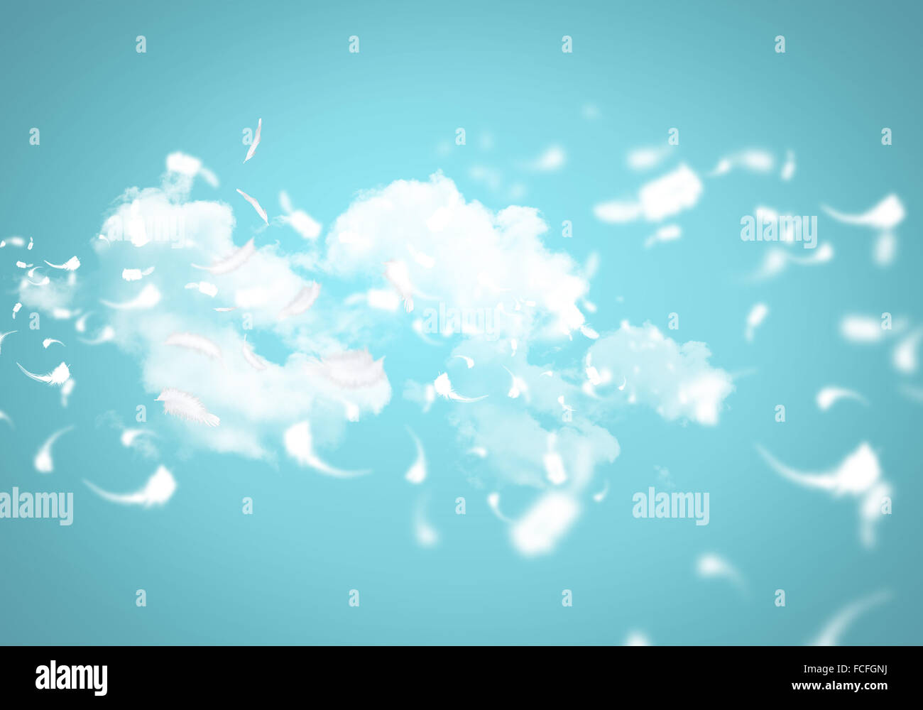 Abstract background image of feathers flying in air Stock Photo - Alamy