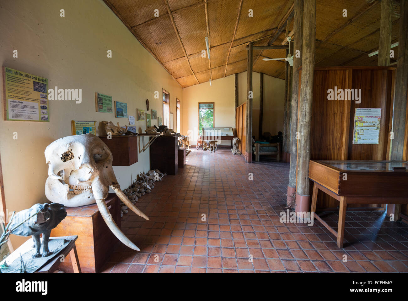 Interior of Visitor Center Museum at Kazinga Channel, Uganda Stock ...