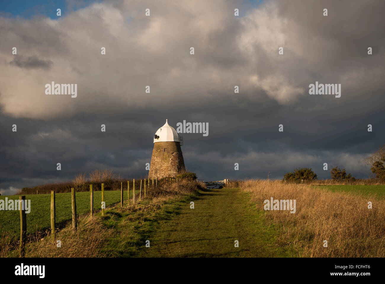 18th Century wind mill on Halnaker Hill near Chichester, West Sussex ...