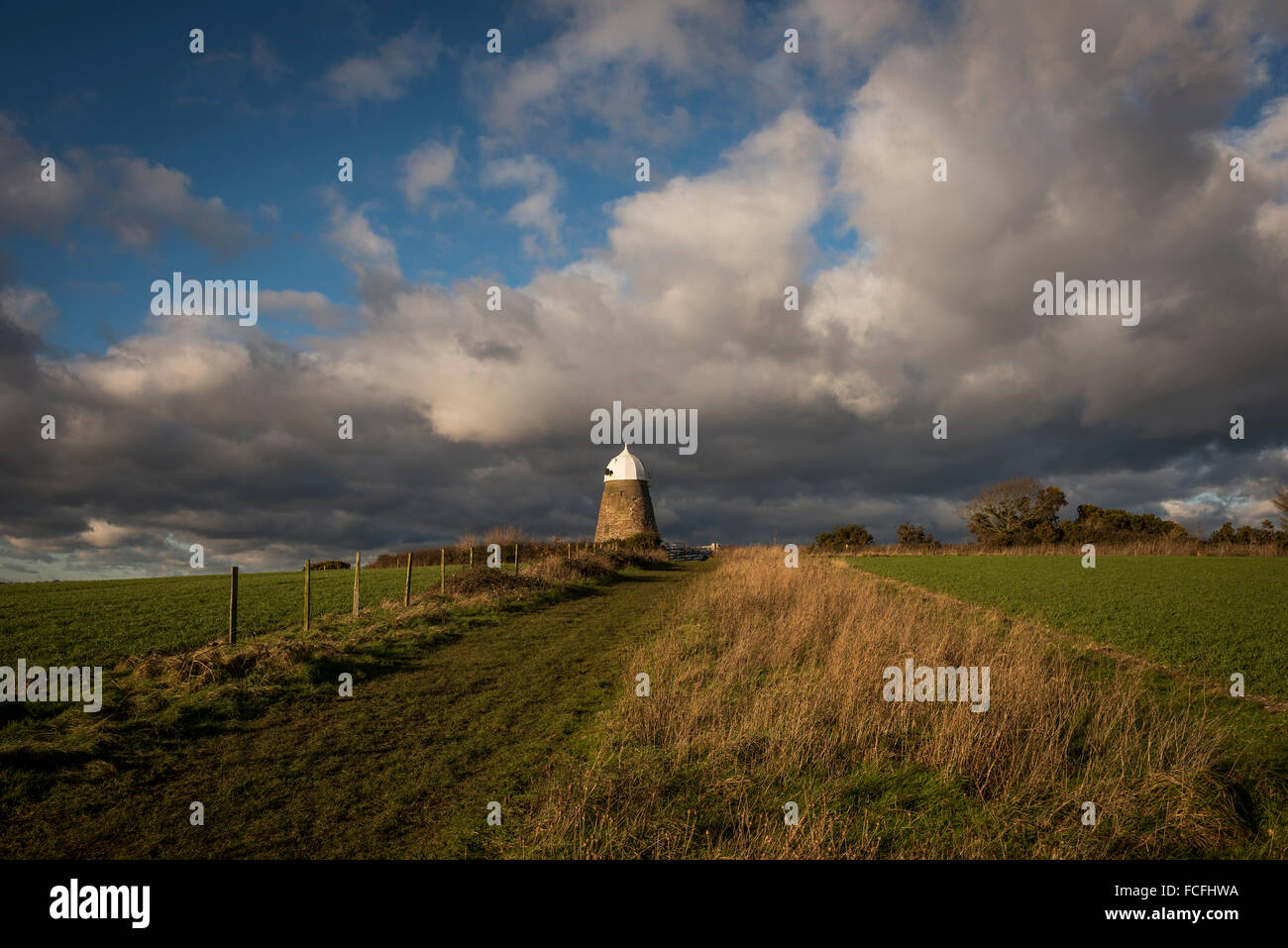 18th Century wind mill on Halnaker Hill near Chichester, West Sussex ...