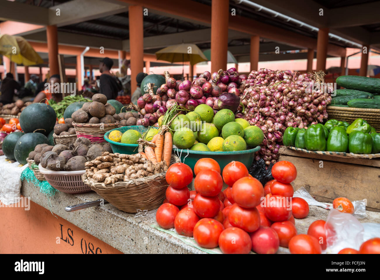 Local market on the street in the Fort Portal, Uganda, Europe Stock ...