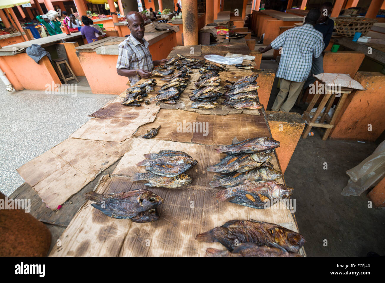 Local market on the street in the Fort Portal, Uganda, Europe Stock ...