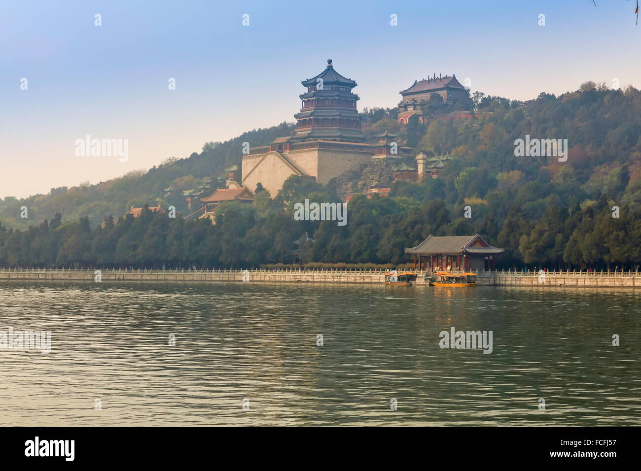 Sunday boating and walking at the lake at the Summer Palace Beijing ...