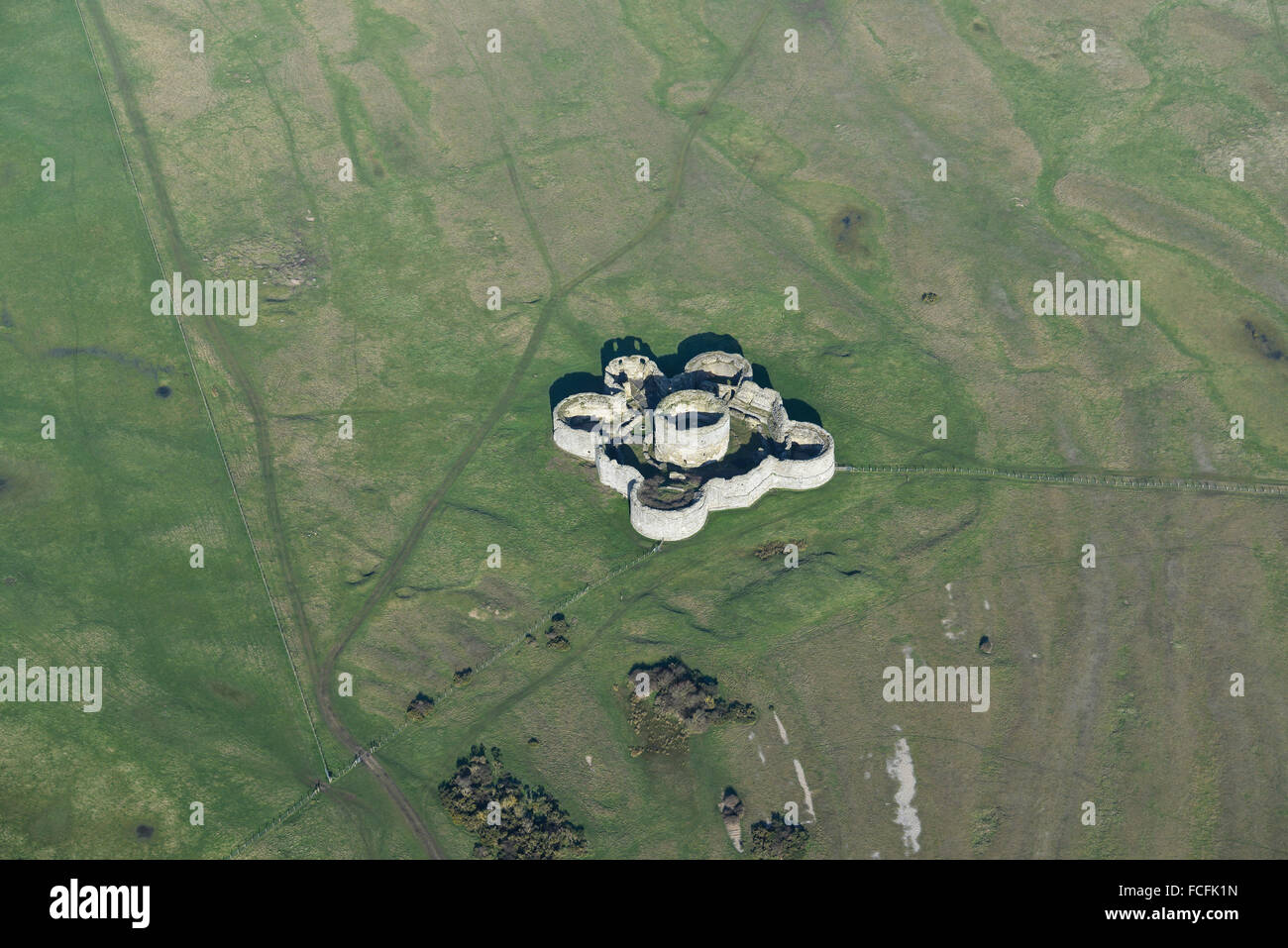 An aerial view of Camber Castle near Rye in East Sussex Stock Photo - Alamy