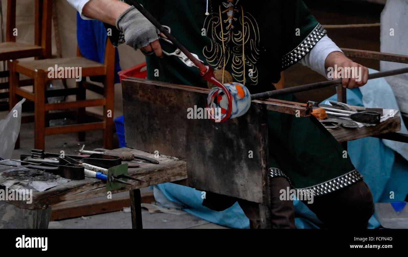 classical way of working glass Stock Photo - Alamy
