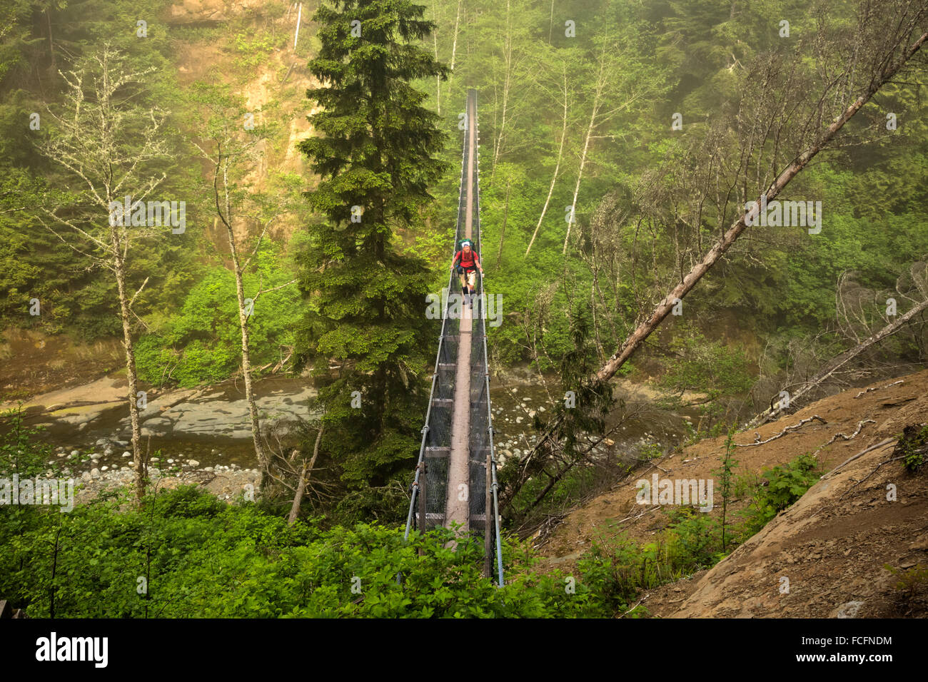 Logan creek suspension bridge hi-res stock photography and images - Alamy