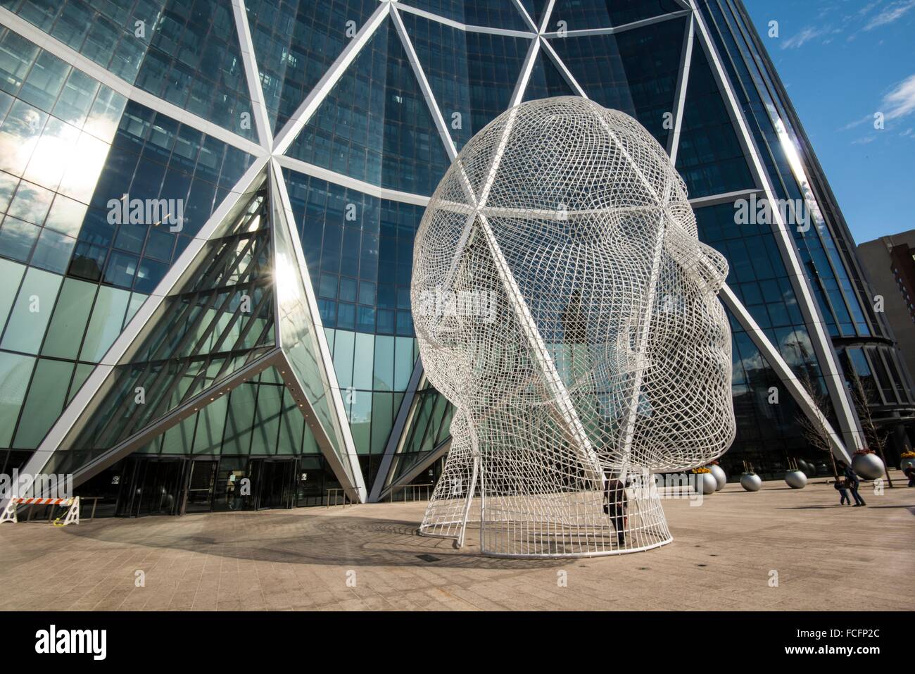 Jaume plensa wonderland sculpture calgary alberta canada hi-res stock ...
