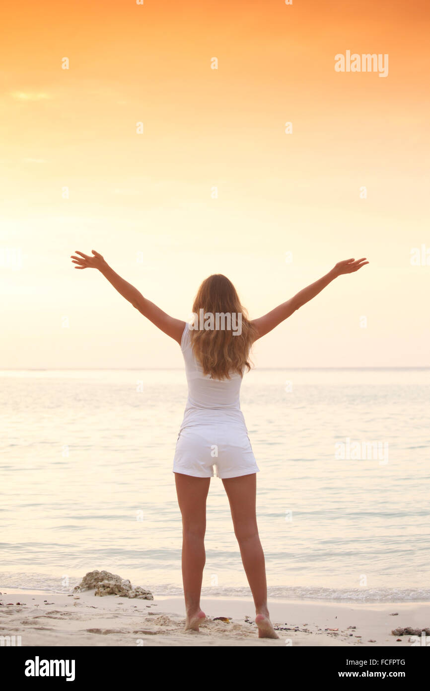 Woman raised hi-res stock photography and images - Alamy