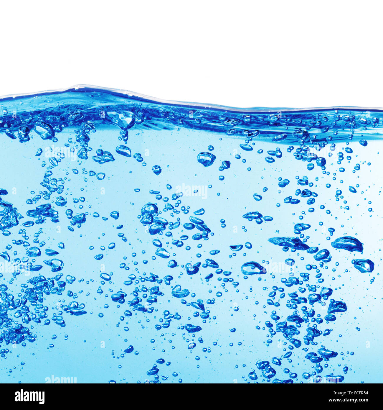 Water with many bubbles isolated on white background Stock Photo - Alamy
