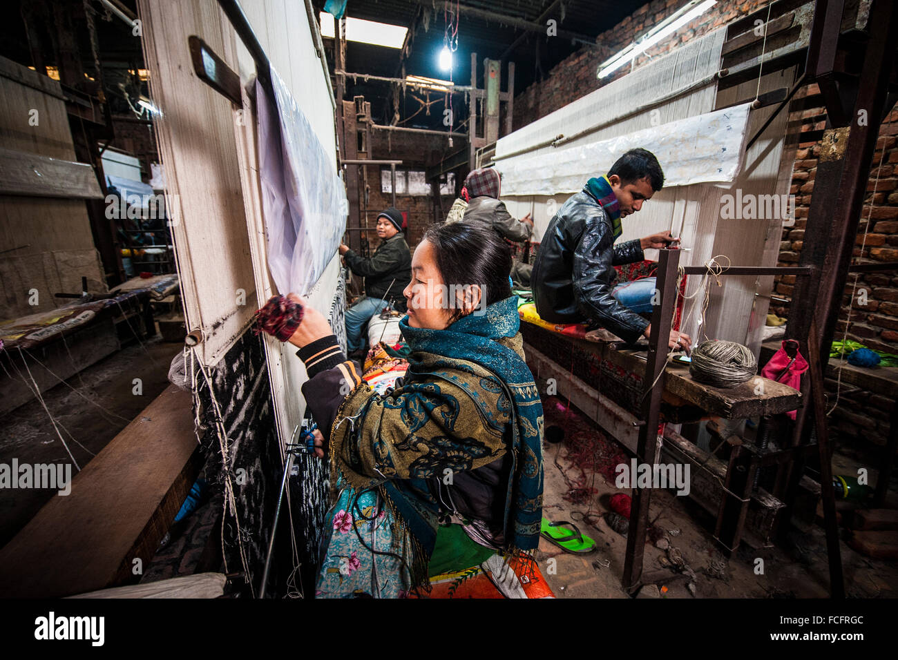 Nepal kathmandu carpets factory hi-res stock photography and images - Alamy