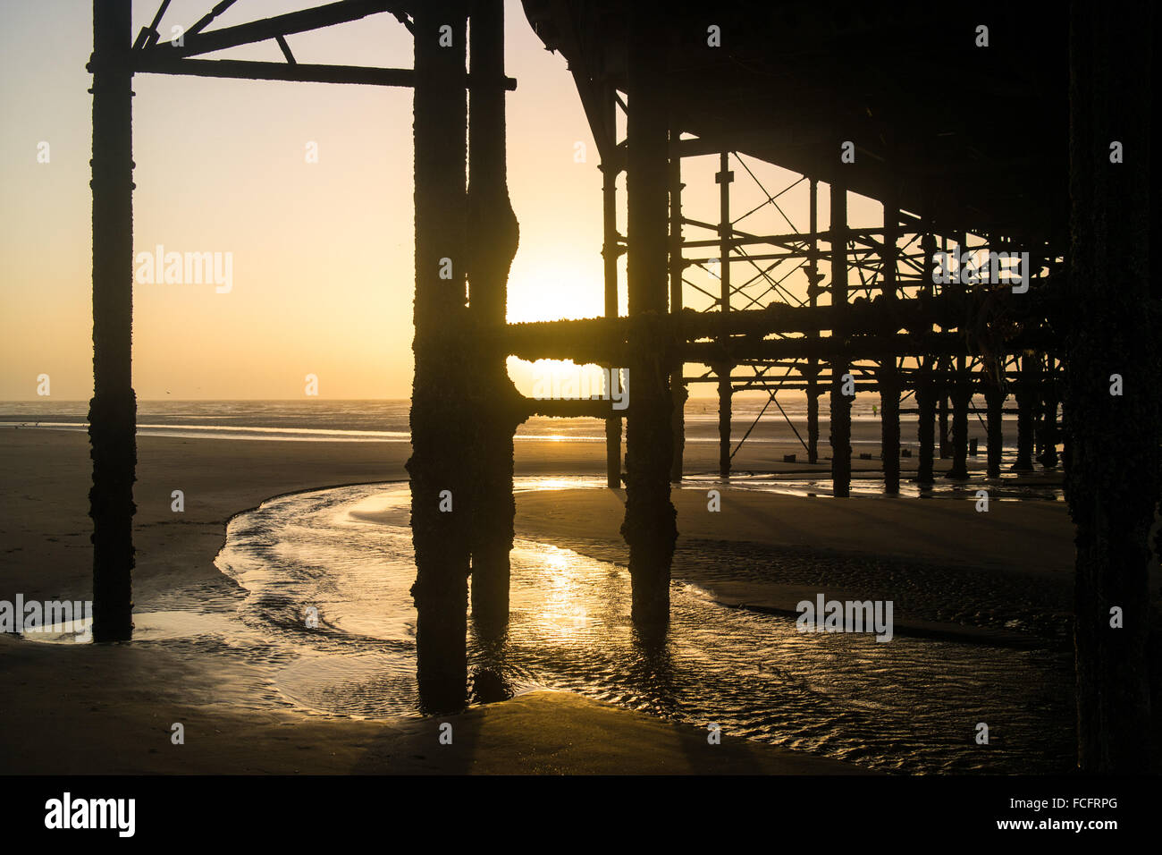 Blackpool,UK. 22nd January 2016. weather news. After the early morning ...