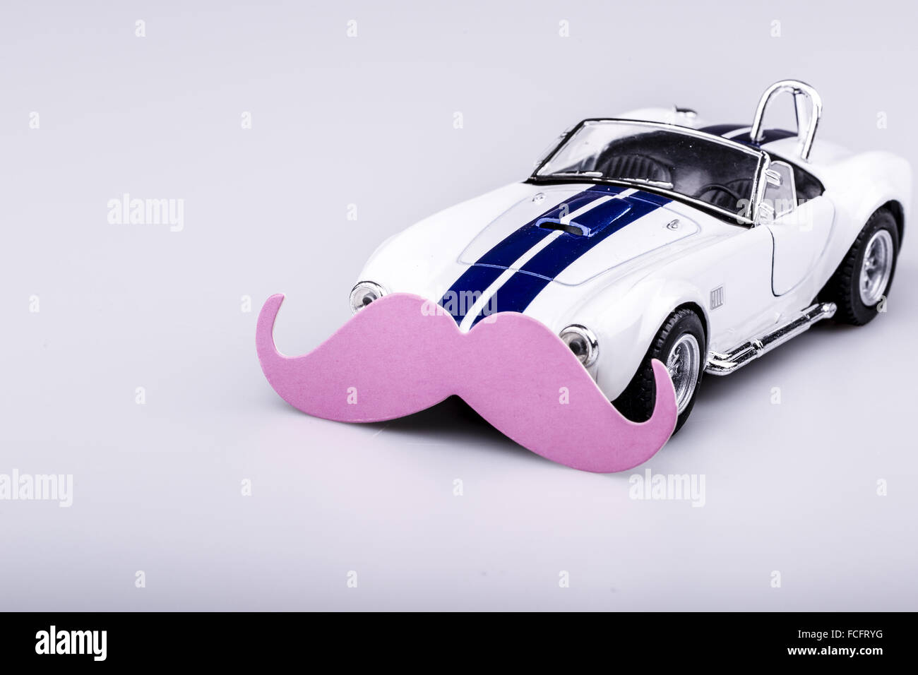 Pink Mustache Car