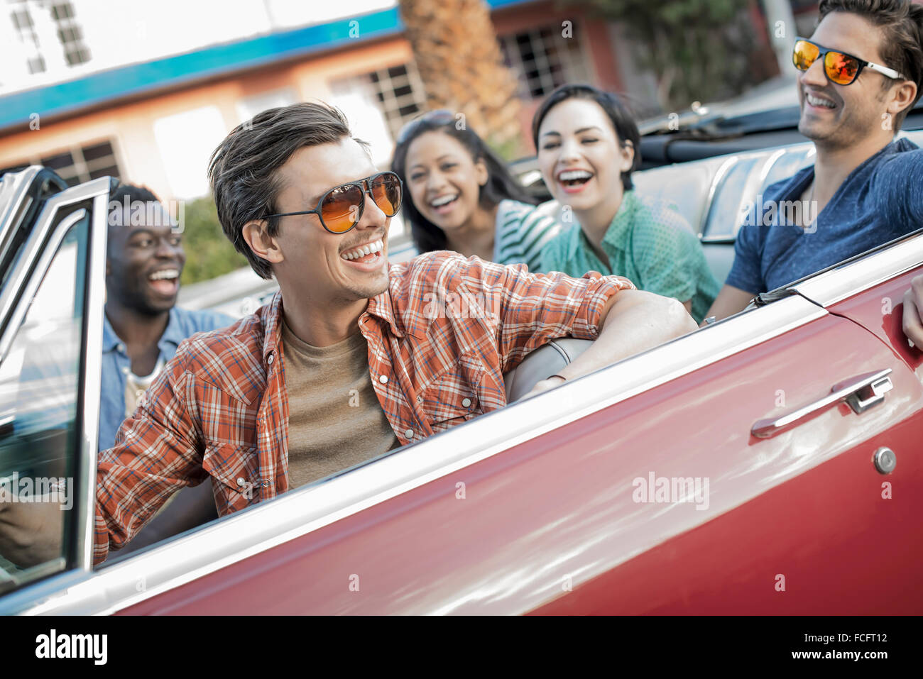 Red convertible hi-res stock photography and images - Alamy